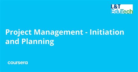 Project Management Initiation And Planning Coursera