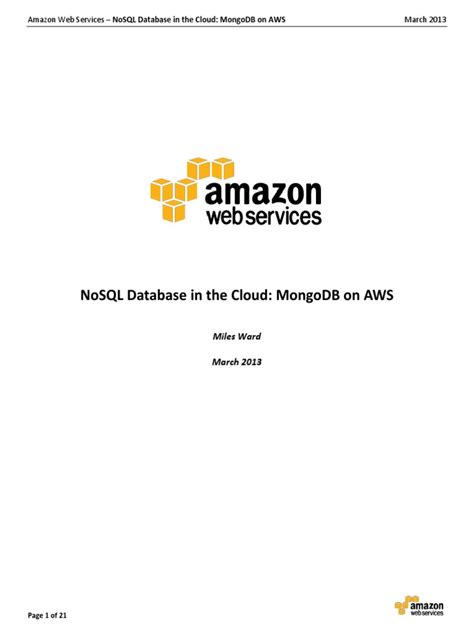 Aws Nosql Mongodb Pdf No Sql Mongo Db Aws Nosql Mongodb Pdf No Sql Mongo Db