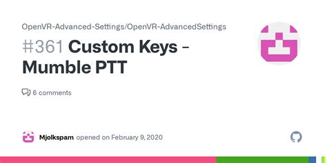 custom keys mumble ptt · issue 361 · openvr advanced settings openvr