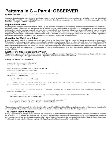 Fillable Online Patterns In C Part Patterns In C Fax Email Print PdfFiller