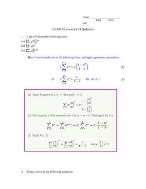 HW 2 Solution HW 2 Sol EE348 Homework 2 Solution 1 10 Pts Determine Whether Or Not Each