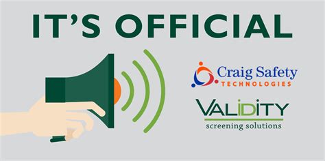 Validity Screening Solutions Partners With Craig Safety Technologies