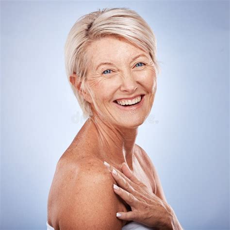 Senior Skincare And Beauty Portrait Of A Elderly Woman Feeling Happy