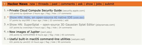 sandeep pani on linkedin aide is on the hn frontpage 🎉 if you are