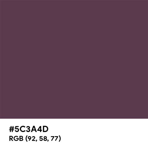Prune Purple Color Hex Code Is 5c3a4d