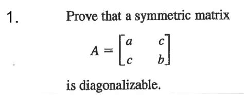 Solved Prove That A Symmetric Matrix A A L A Is Chegg