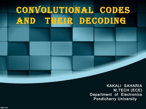 convolutional codes and their decoding ppt programming languages