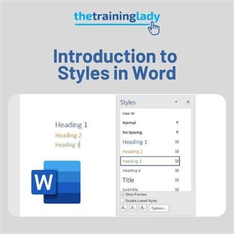 Introduction To Styles In Word The Training Lady