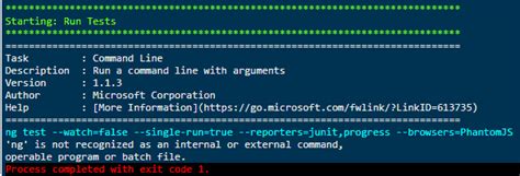 Build Cant Run Ng From Vsts Agent Stack Overflow
