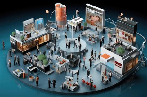 Premium Photo 3d Illustration Of Business People Working In The Office 3d Rendering Exploring