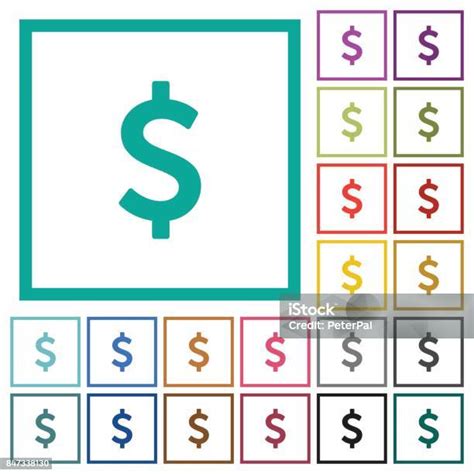 사분면 프레임 달러 기호 평면 컬러 아이콘 가격에 대한 스톡 벡터 아트 및 기타 이미지 가격 금융 기업 재무와 산업 Istock