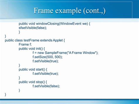 Javaprogramming Framework Ppt Framepptx