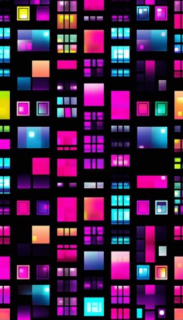 Premium Ai Image A Close Up Of A Colorful Pattern Of Squares And Rectangles Generative Ai
