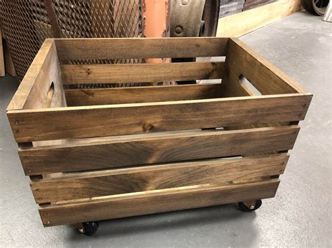 Vintage Crates On Casters Diy See How To Make A Rolling Vintage