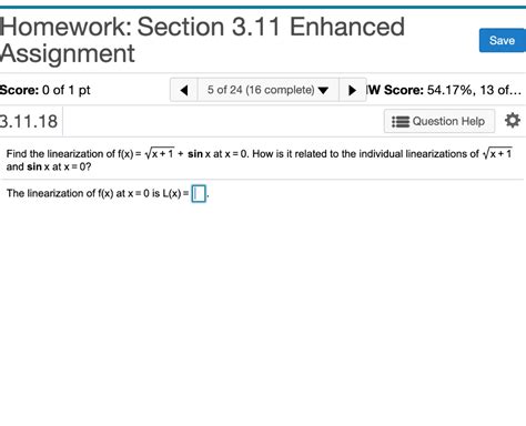 Solved Homework Section 3 11 Enhanced Assignment Save