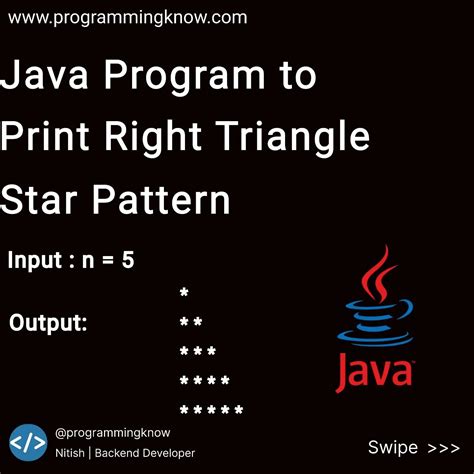 programmingknow program to print right triangle star