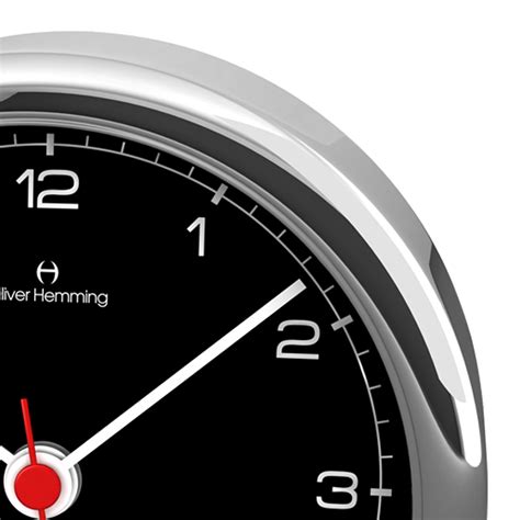 Buy Desire Deluxe Alarm Clock Chrome Black Online Purely Wall Clocks