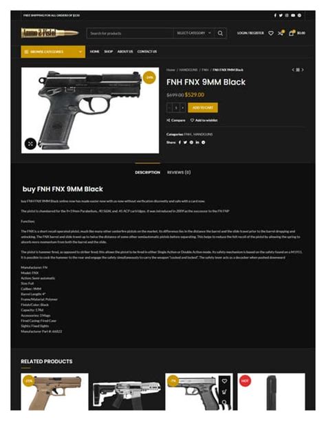 Product Fnh Fnx 9mm Black In Usa Pdf Arms