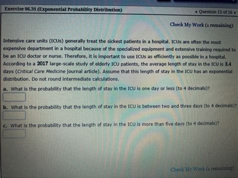 Solved Exercise Exponential Probability Distribution Chegg