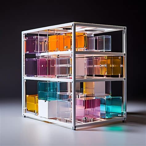 Modular Cube Rack For Customizable Storage Premium Ai Generated Image