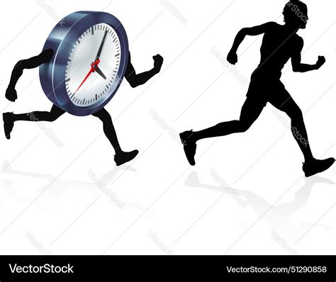 Time Race Against Clock Concept Royalty Free Vector Image