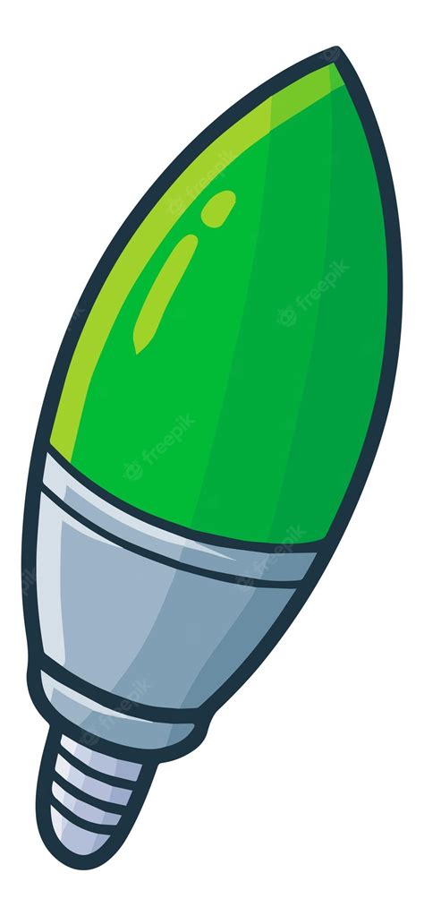 Ilustração Engraçada Dos Desenhos Animados Da Lâmpada Pequena Lâmpada