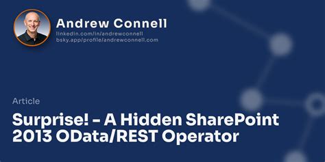 surprise a hidden sharepoint 2013 odata rest operator