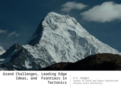 Ppt Grand Challenges Leading Edge Ideas And Frontiers In Tectonics