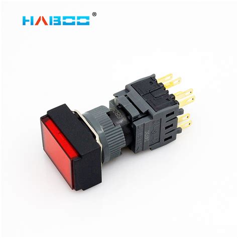 Haboo 16mm Plastic Square Head 1no1nc Waterproof Ip65 Push Button Switch For Control Panel