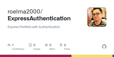Github Roelma2000expressauthentication Express Portfolio With
