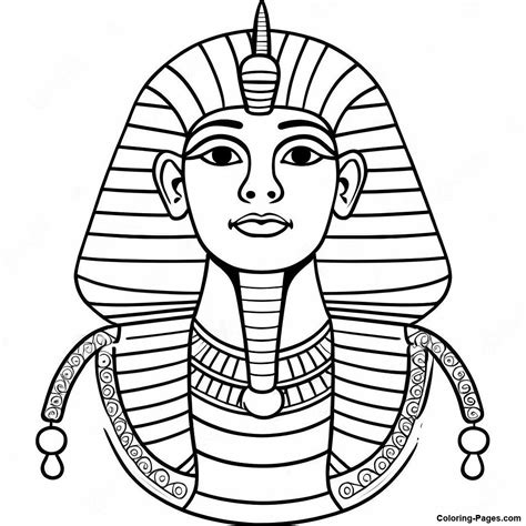 Pharaoh With Royal Regalia Coloring Page Coloring