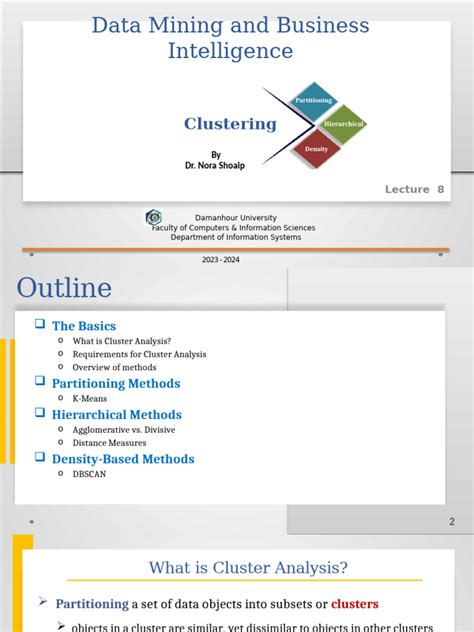 Data Mining Lecture 9 Pdf Cluster Analysis Spatial Analysis