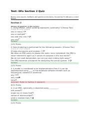Section Quiz Answers Docx Test DFo Section Quiz Review Your Answers Feedback And