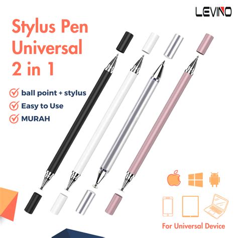Jual Levino Stylus Pen In Ball Point Universal Stylus Pencil For Ipad Tab Android Apple