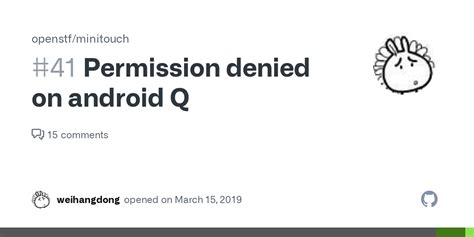 permission denied on android q · issue 41 · openstf minitouch · github