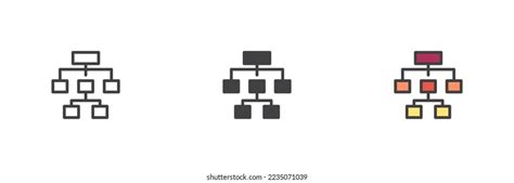 Flowchart Diagram Different Style Icon Set Stock Vector Royalty Free 2235071039 Shutterstock