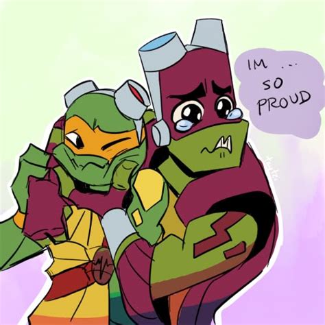 Cute Donnie And Mikey Teenage Mutant Ninja Turtles Artwork