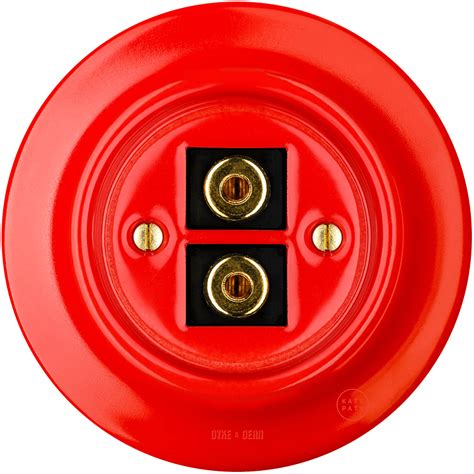 Porcelain Wall Speaker Socket Red Dyke And Dean