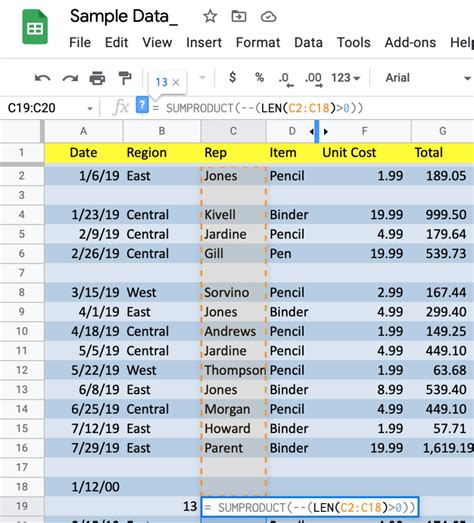 How To Count Non Blank Cells In Google Sheets OfficeBeginner