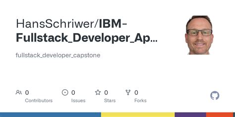 Github Hansschriweribm Fullstackdeveloperapplicationcapstoneproject Fullstackdeveloper