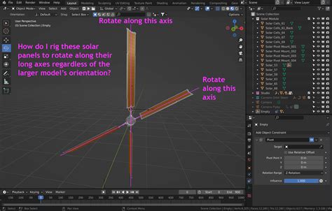 modeling how to rig objects to rotate around their long axes