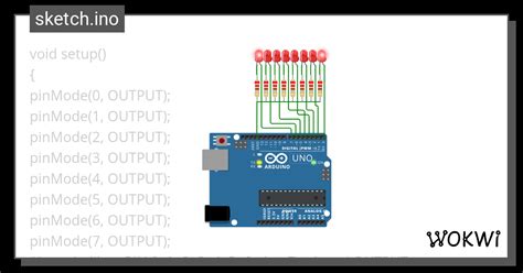 Led Geser Kiri Wokwi Esp32 Stm32 Arduino Simulator