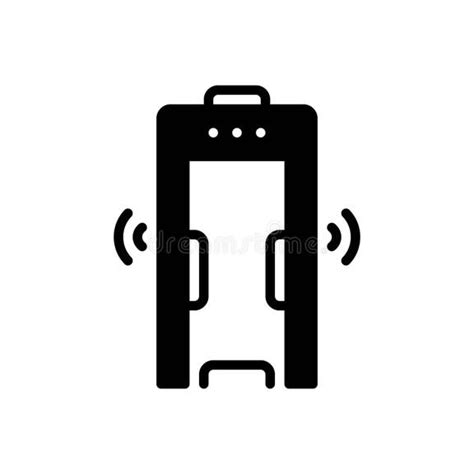 Black Solid Icon For Detector Sensor And Equipment Stock Illustration