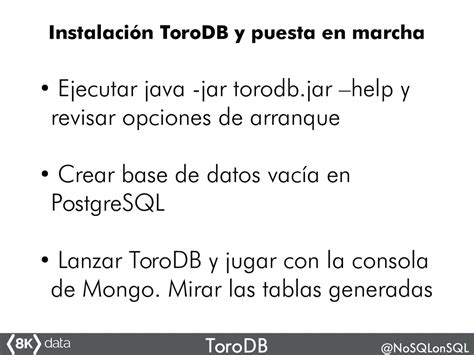 Torodb Hackathon Speaker Deck