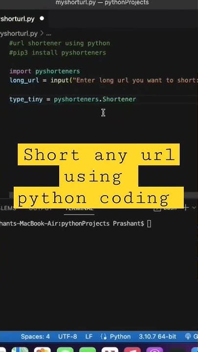 Short Any Url Using Python Shorts Youtubeshorts Viral Viralshorts