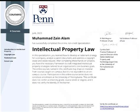 Muhammad Zain Alam On Linkedin Intellectualpropertylaw Continuingeducation Upenn
