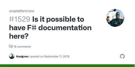 Is It Possible To Have F Documentation Here · Issue 1529 · Unoplatformuno · Github
