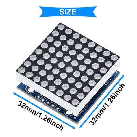 daoki 2pack max7219 8x8 dot matrix single blue light mcu india ubuy
