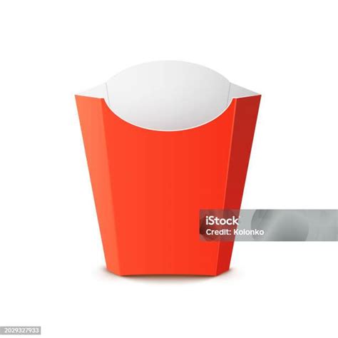 감자 포장 용기 상자를 튀깁니다 감자 튀김 음식 테이크 아웃 디자인 벡터 종이 템플릿 골 판지 절연 제품 0명에 대한 스톡 벡터