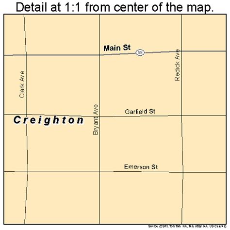 Creighton Nebraska Street Map 3111230